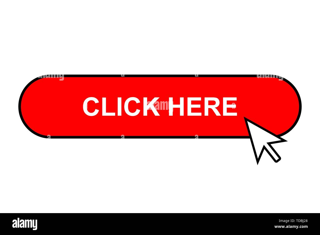 Click here button with cursor icon . Template for your design Stock ...