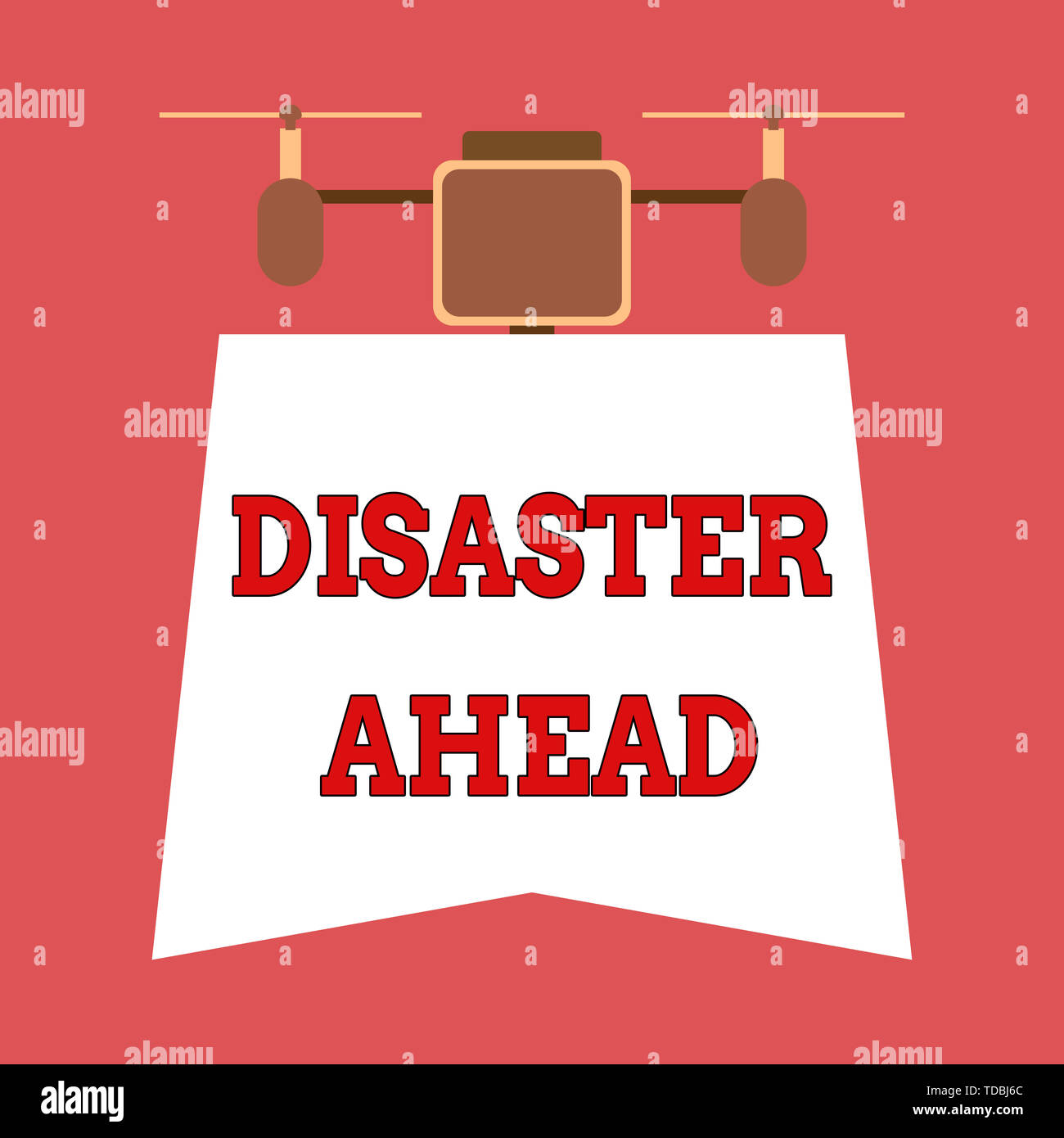 Writing note showing Disaster Ahead. Business concept for Contingency ...