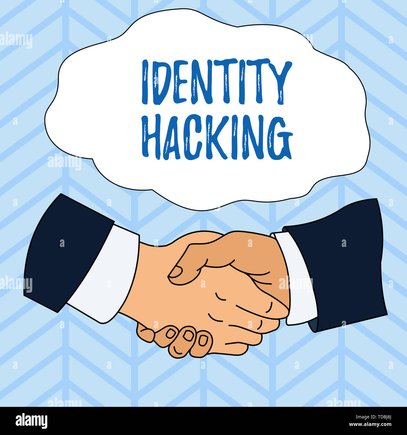 Writing note showing Identity Hacking. Business concept for criminal ...
