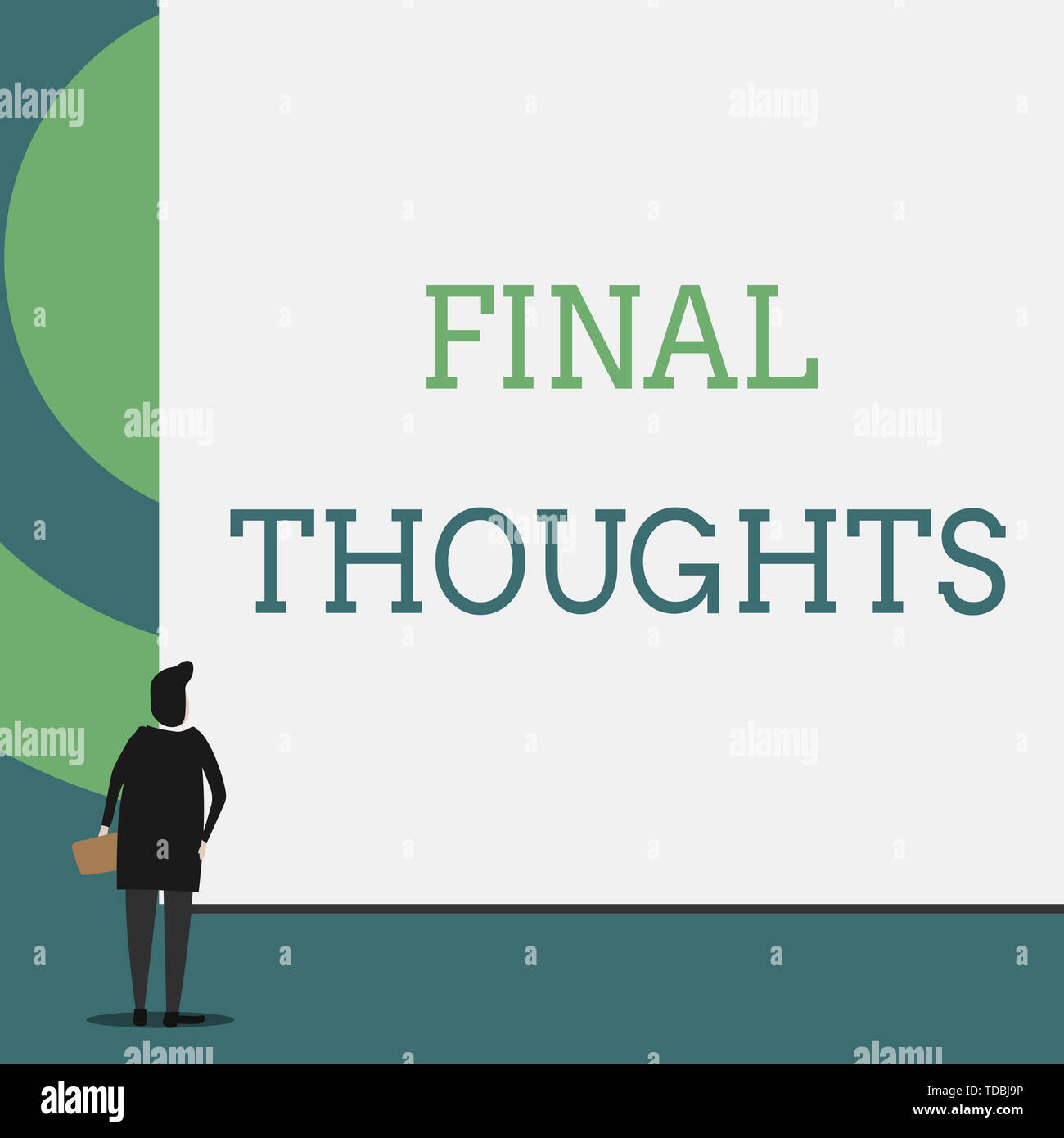 Text sign showing Final Thoughts. Business photo showcasing the ...