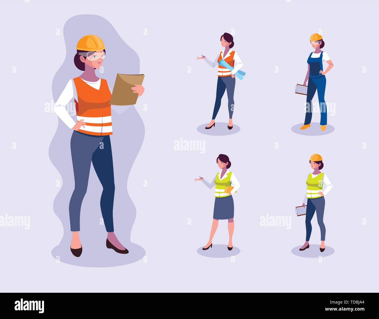 Set of workers design, Working occupation person job corporate employee ...