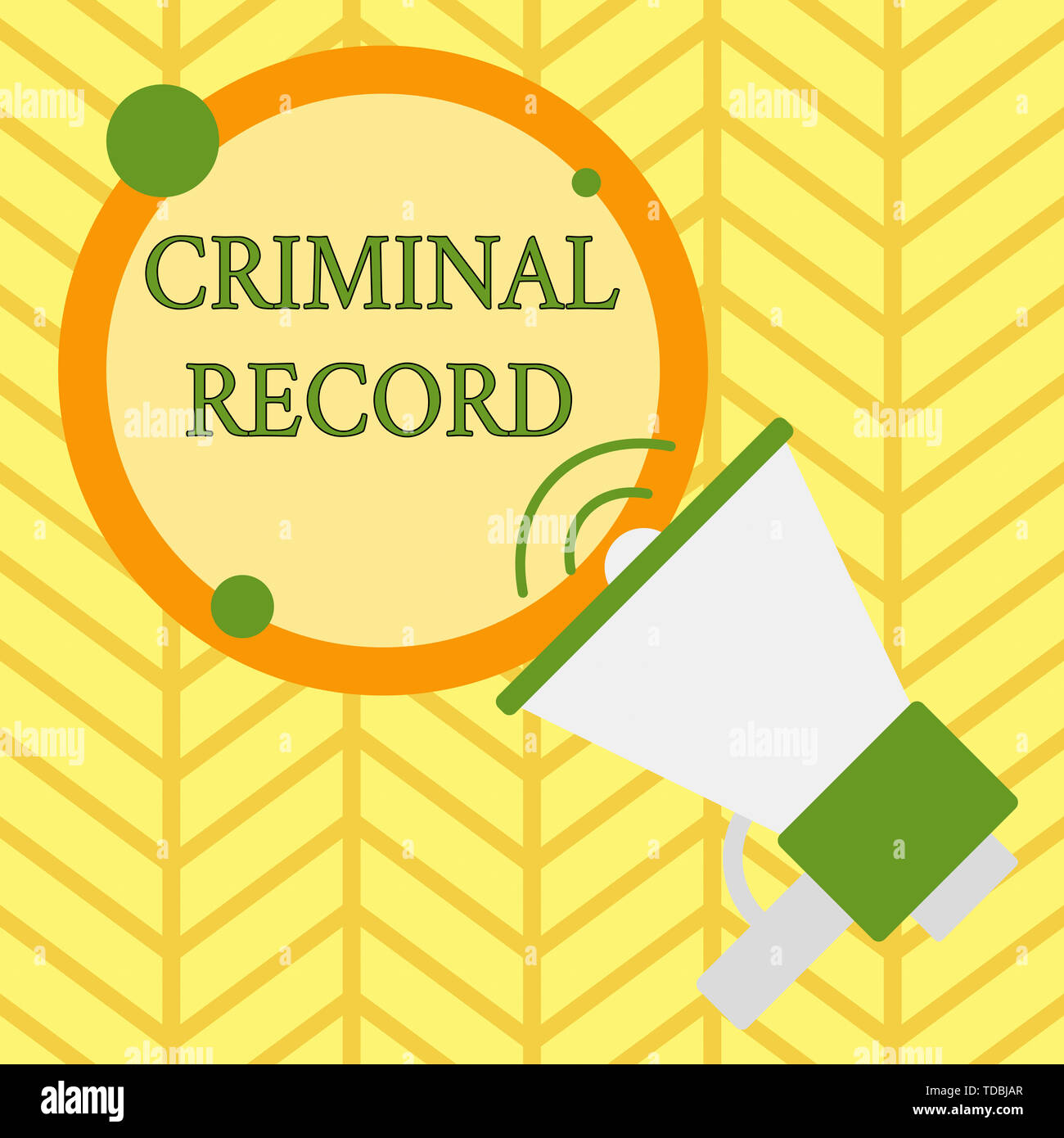 Handwriting text writing Criminal Record. Conceptual photo profile of a ...