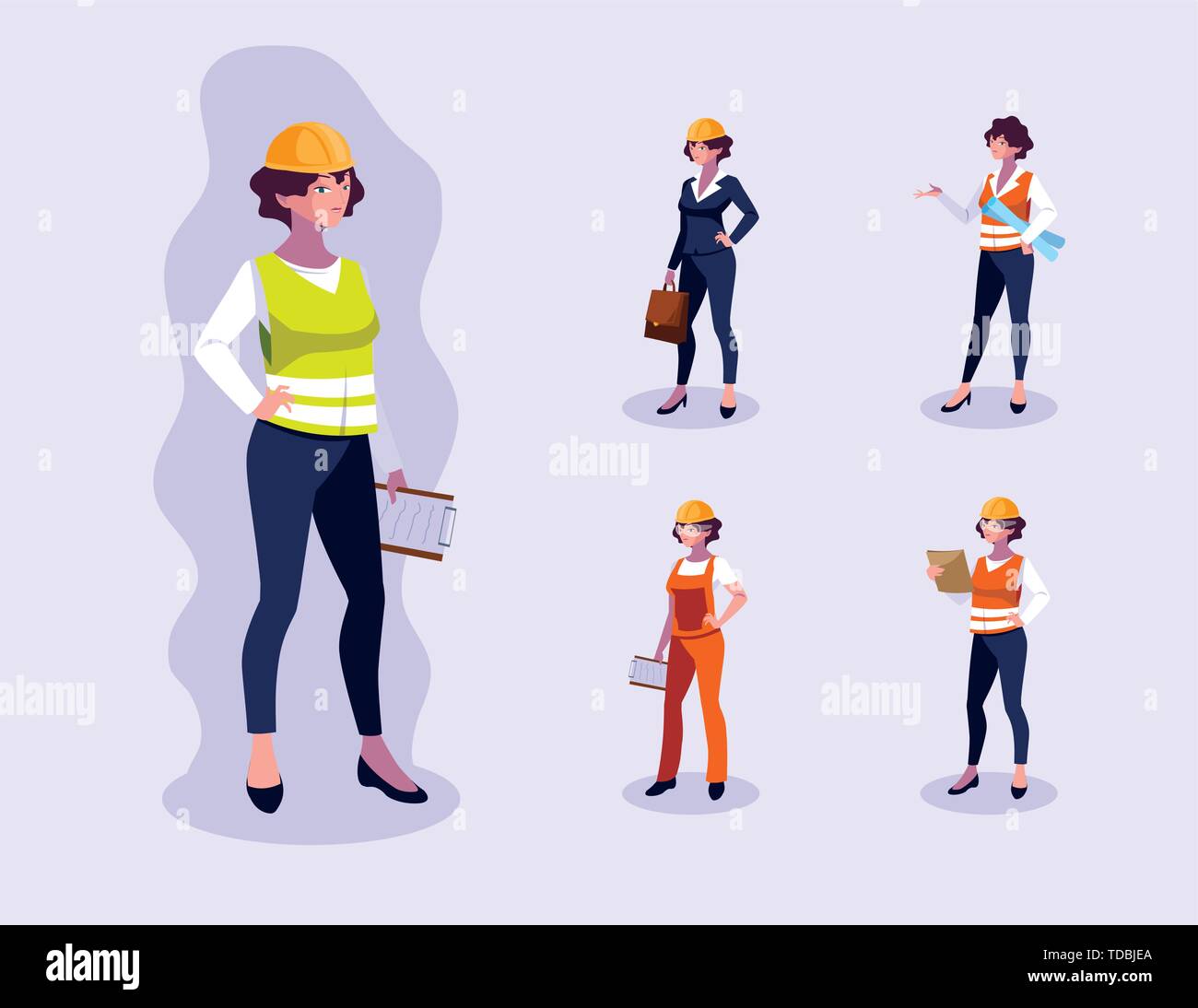 Set of workers design, Working occupation person job corporate employee ...