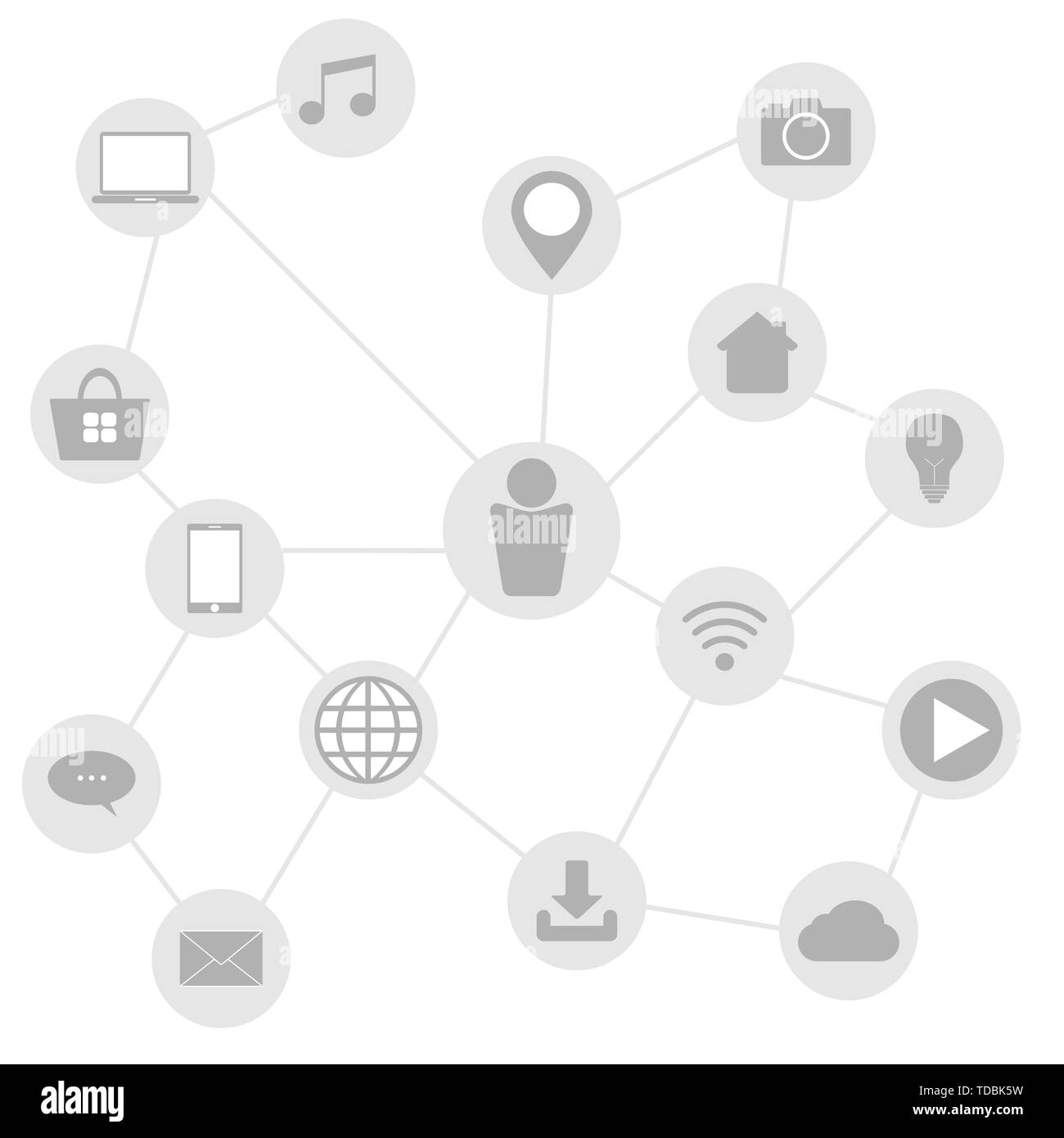 Iot wifi concept internet Black and White Stock Photos & Images - Alamy