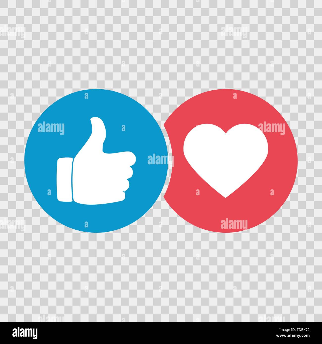 Like hand icon and heart icon. Vector Stock Vector Image & Art - Alamy