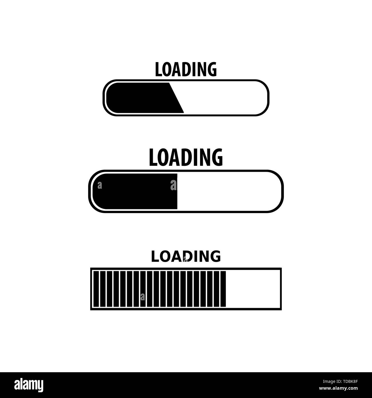 Loading bar icon. Vector eps10 illustration. Web Stock Vector Image ...