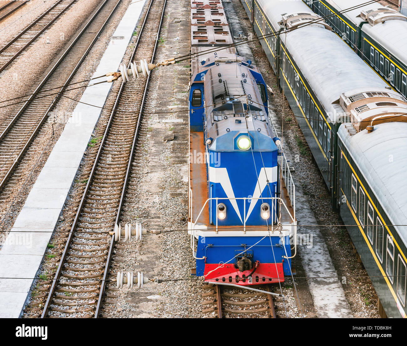 China railway diesel locomotive hi-res stock photography and images - Alamy