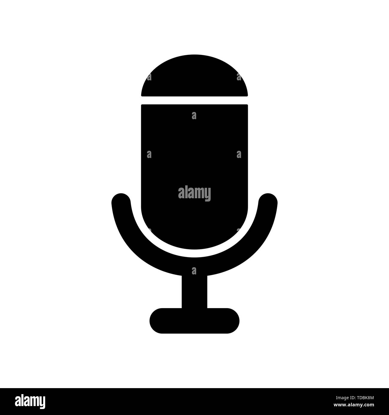 Microphone icon sign isolated on white background Stock Vector Image ...