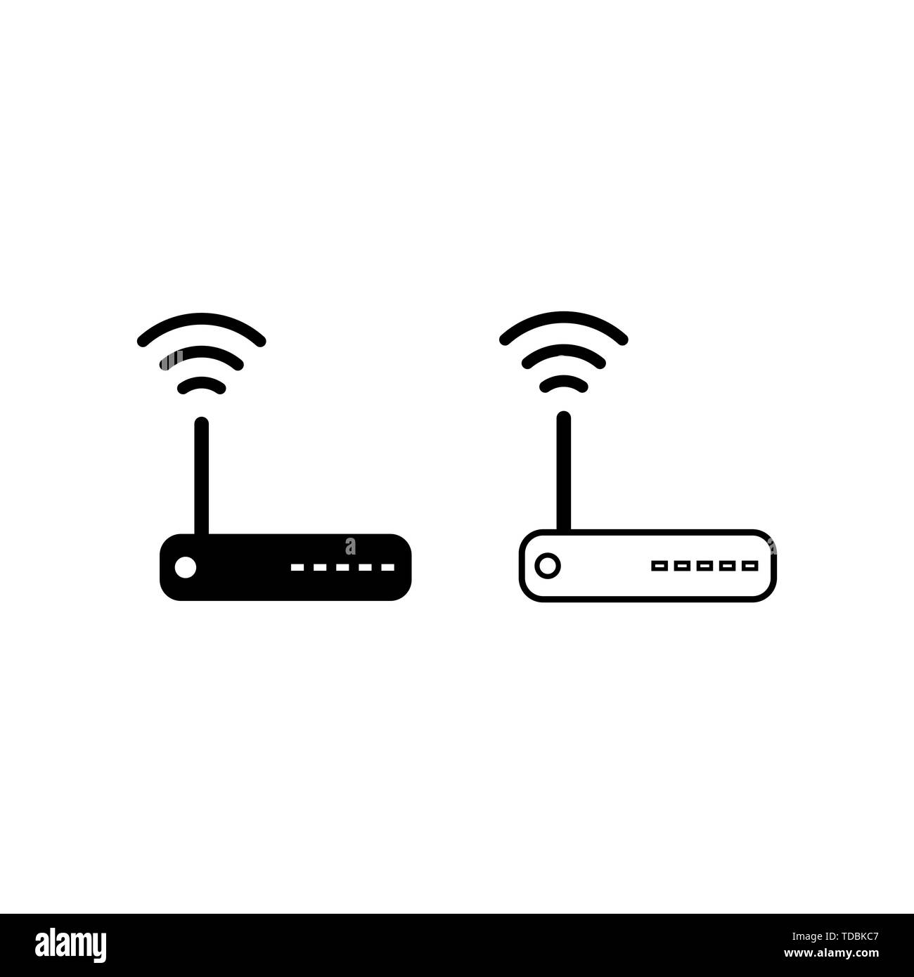 Wifi router icon sign isolated on white background Stock Vector Image ...