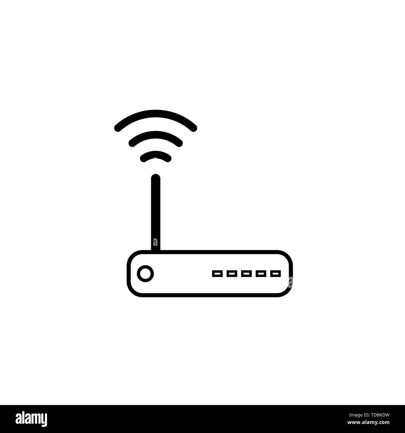 Wifi router icon sign isolated on white background Stock Vector Image ...