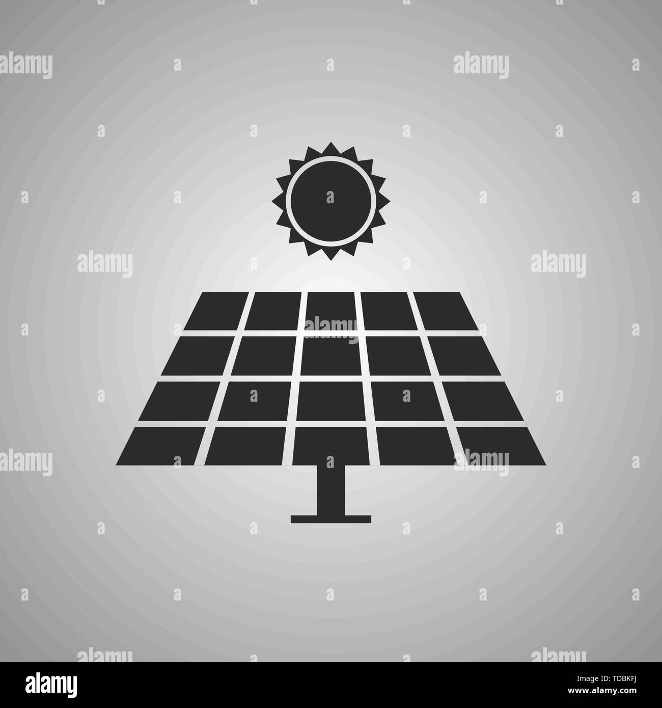 Solar panel sign icon on grey background Stock Vector Image & Art - Alamy