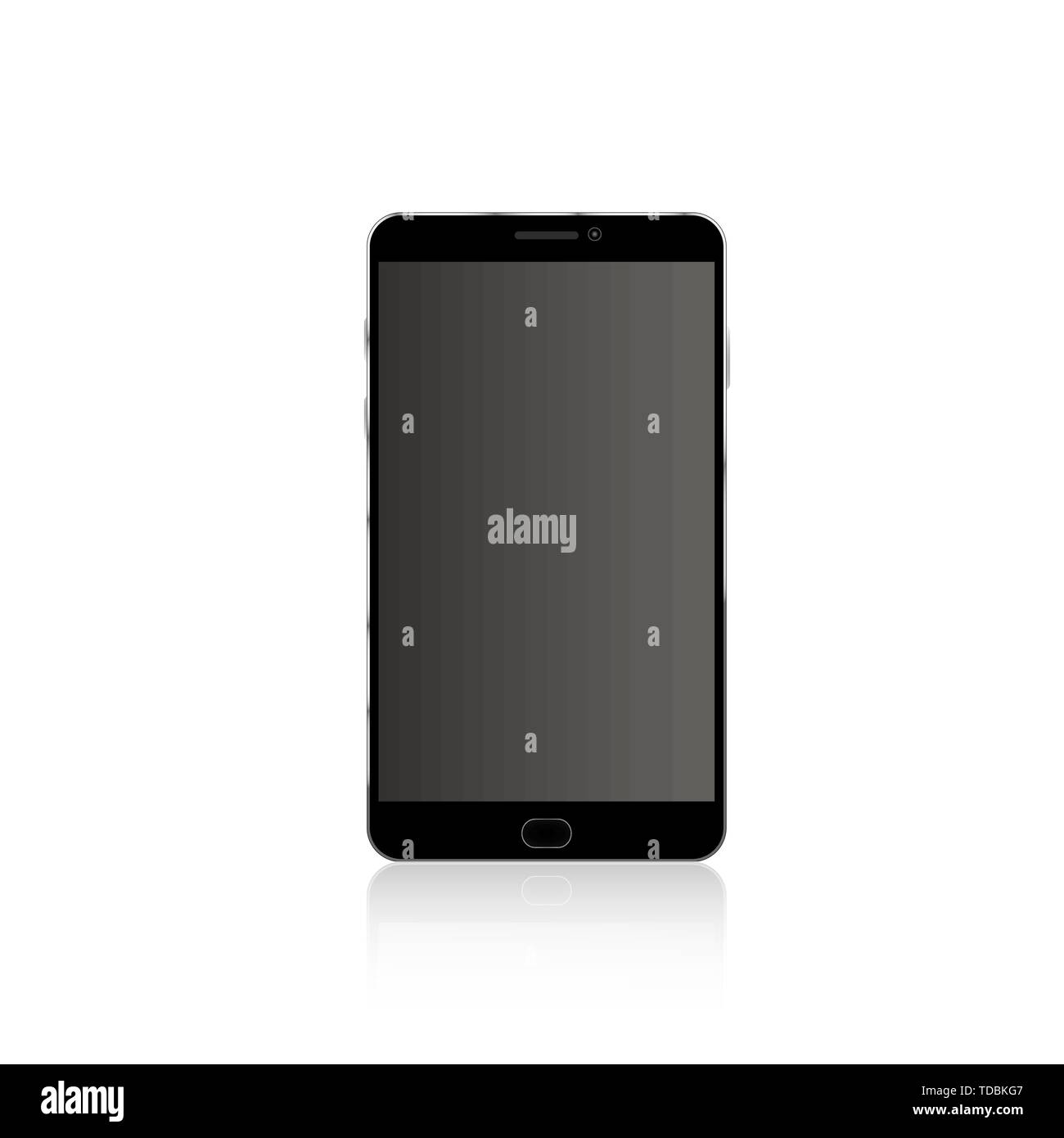 Mock up realistic smartphone with shadow. Vector Stock Vector Image ...