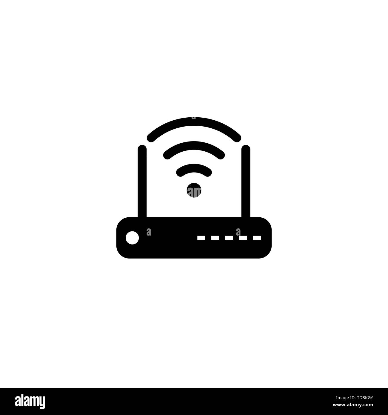 Wifi router icon sign isolated on white background Stock Vector Image ...