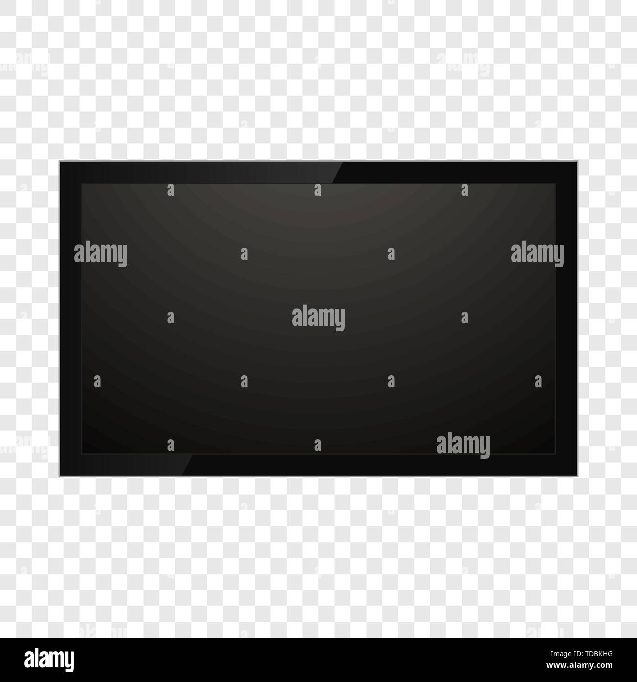 Realistic tv screen isolated on background. Vector Stock Vector Image ...