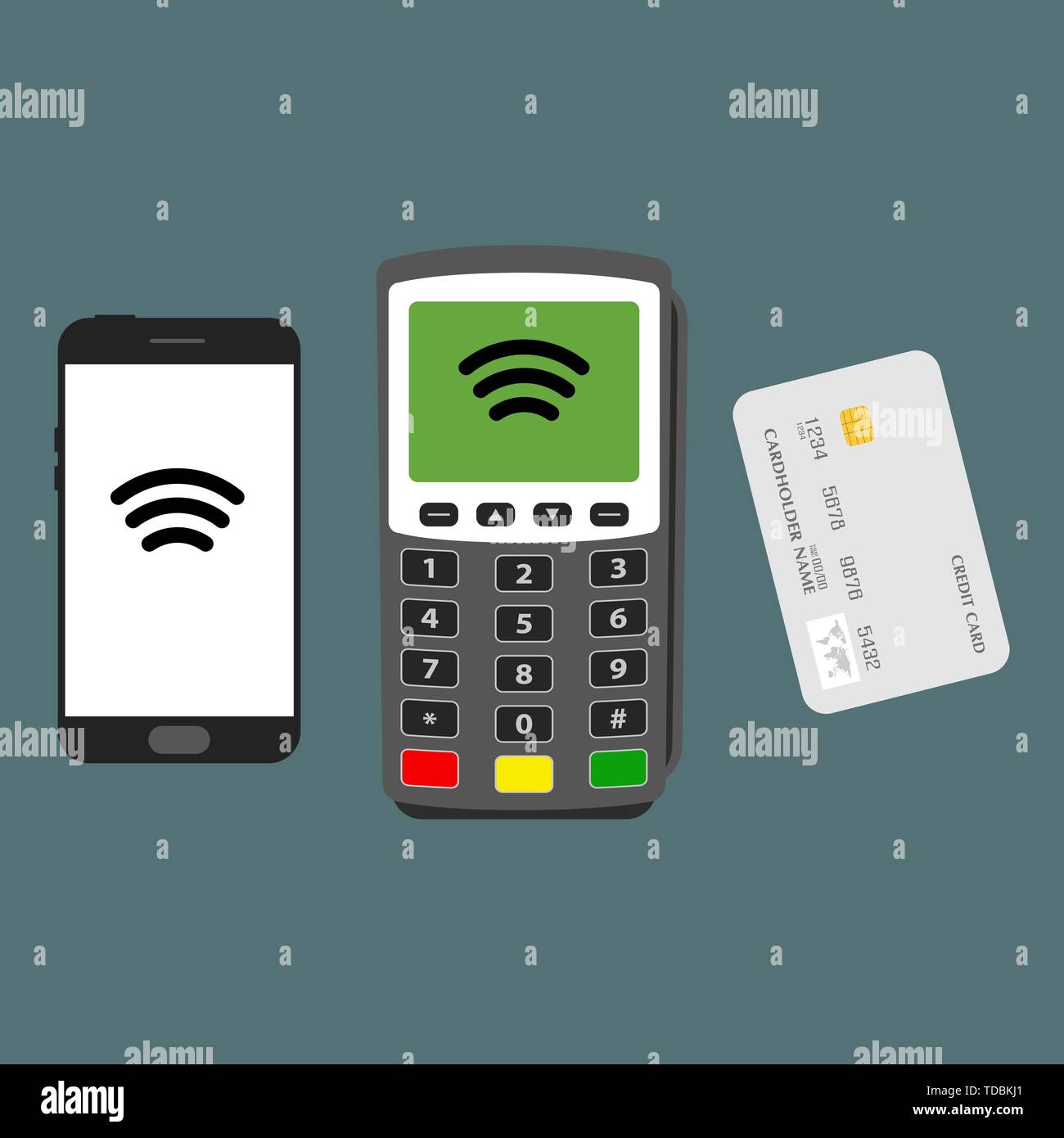 Pos terminal sign icon. Pay concept. Vector illustration Stock Vector ...