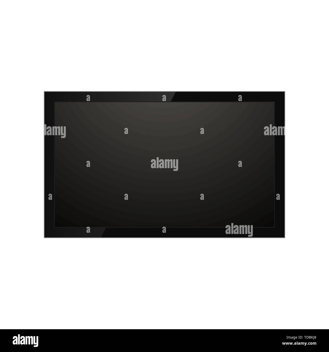 Realistic tv screen isolated on background. Vector Stock Vector Image ...