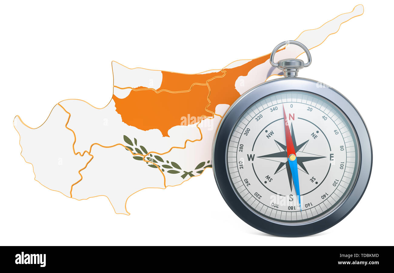 Travel or tourism in Cyprus concept. 3D rendering isolated on white ...