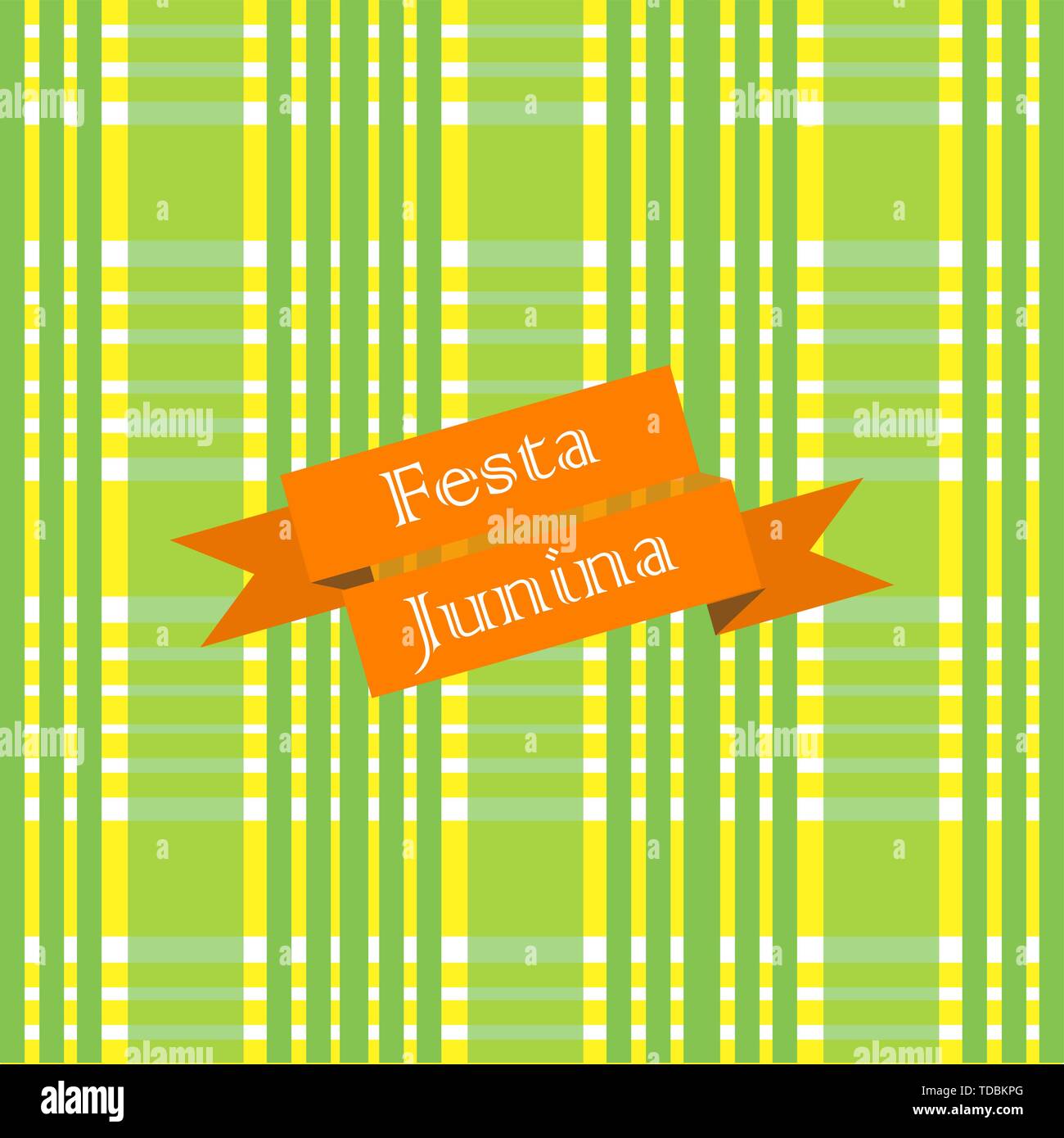 Fiesta Junina background yellow and green color Stock Vector Image ...