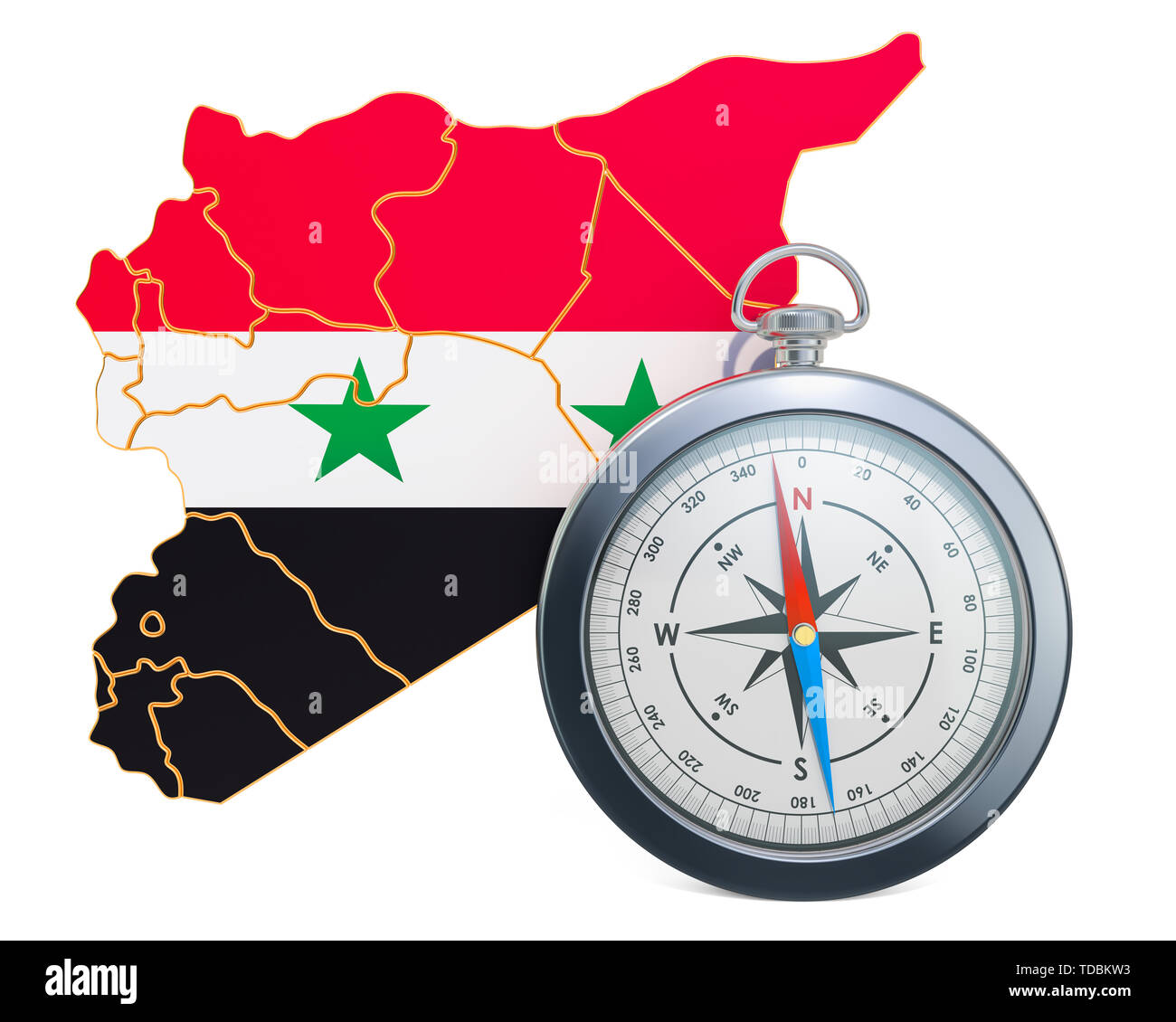 Travel or tourism in Syria concept. 3D rendering isolated on white ...