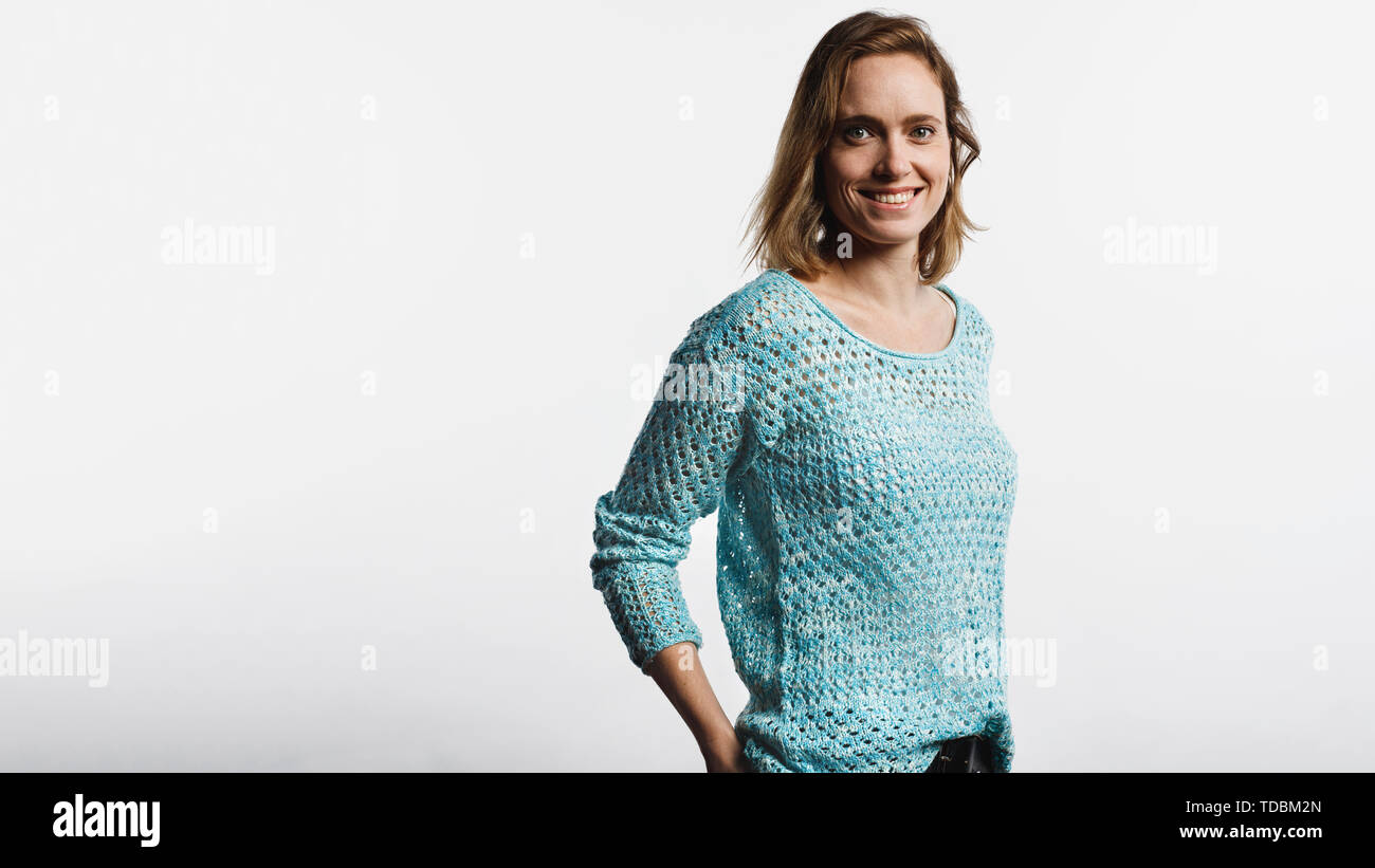 Happy white woman hi-res stock photography and images - Alamy