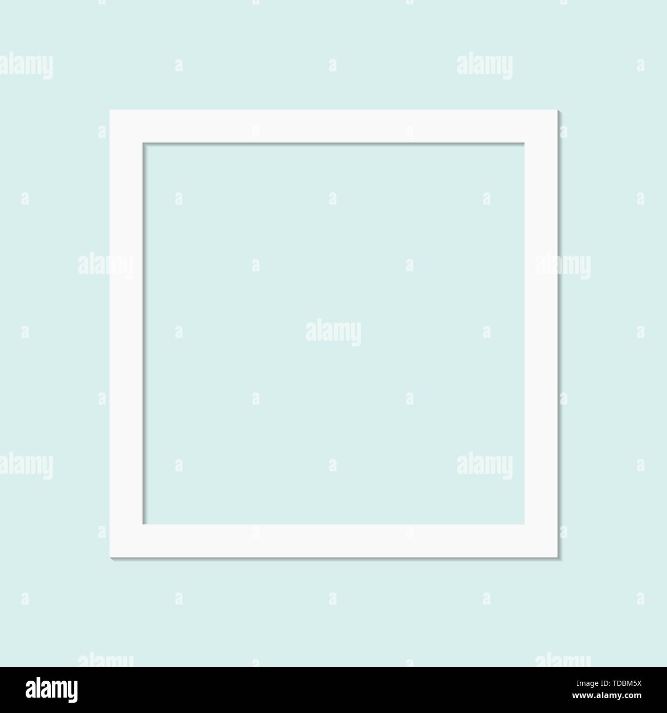 White frame background with shadow. Vector illustration Stock Vector ...