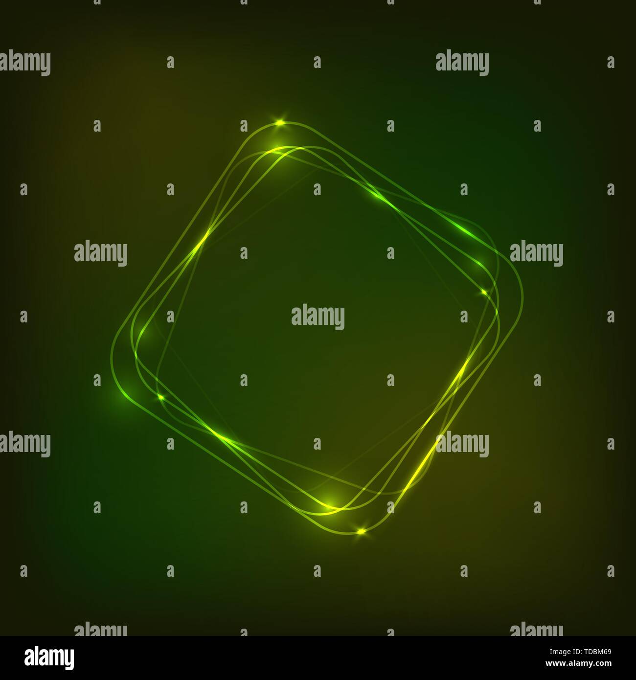 Neon lights abstract background square. Vector illustration Stock ...