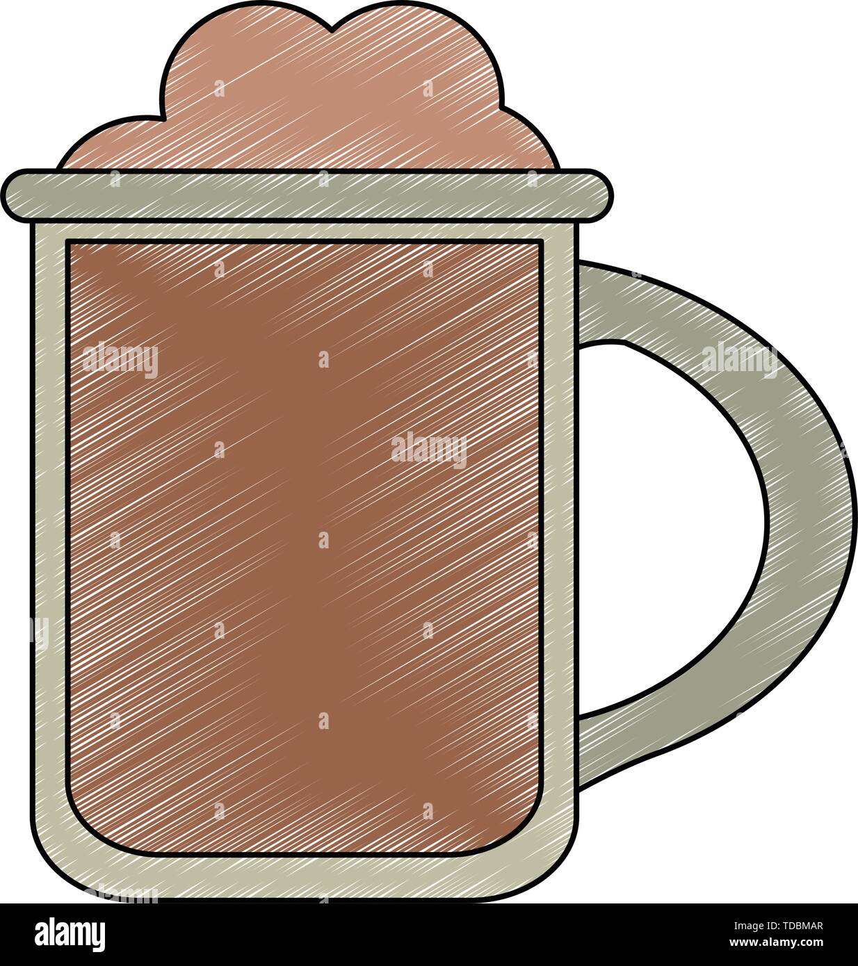 Chocolate milk glass cup scribble Stock Vector Image & Art - Alamy