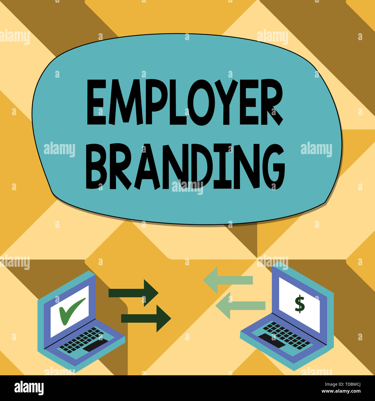 Text sign showing Employer Branding. Business photo showcasing Process ...