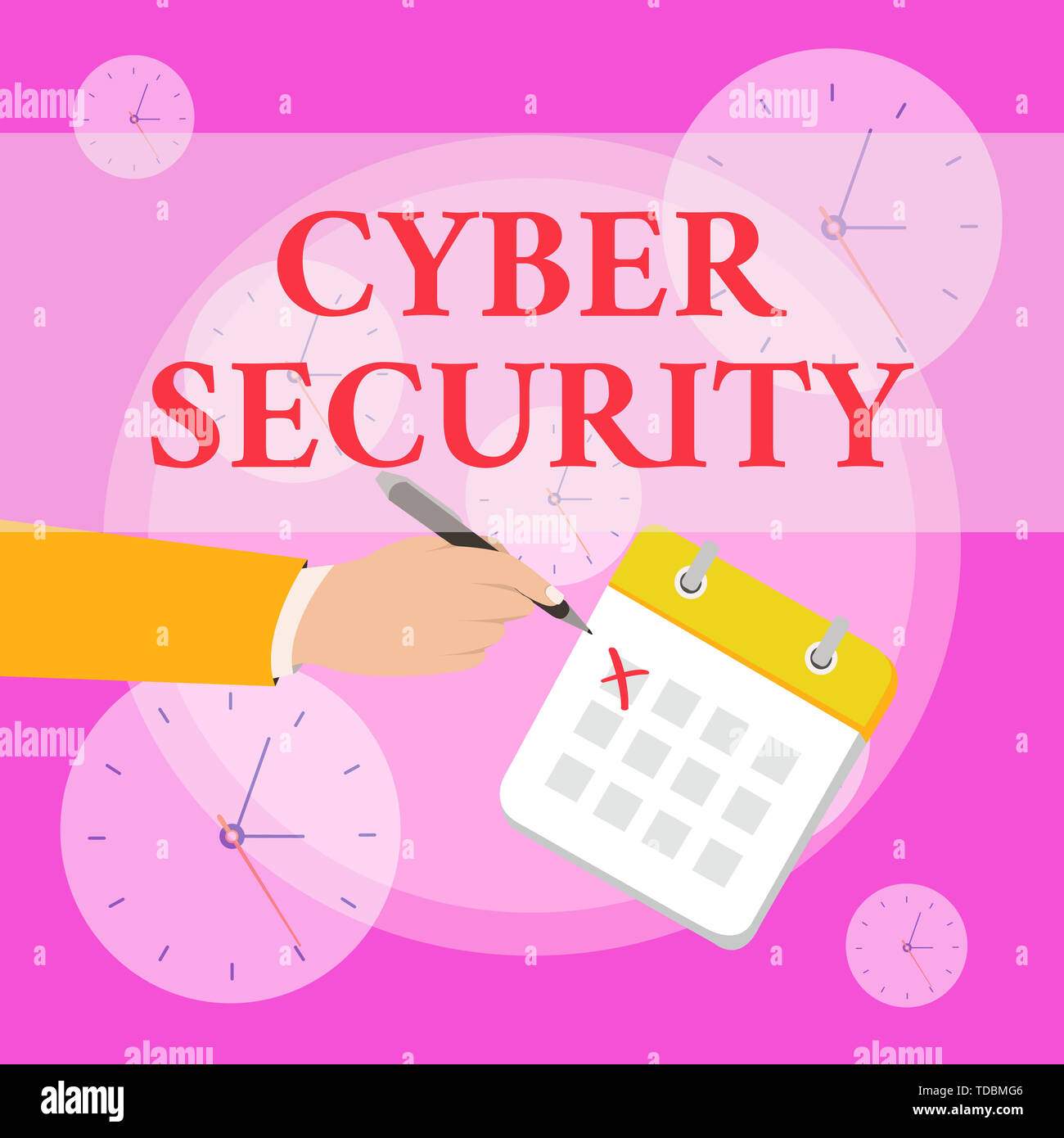 Writing Note Showing Cyber Security Business Concept For Protect A Computer System Against