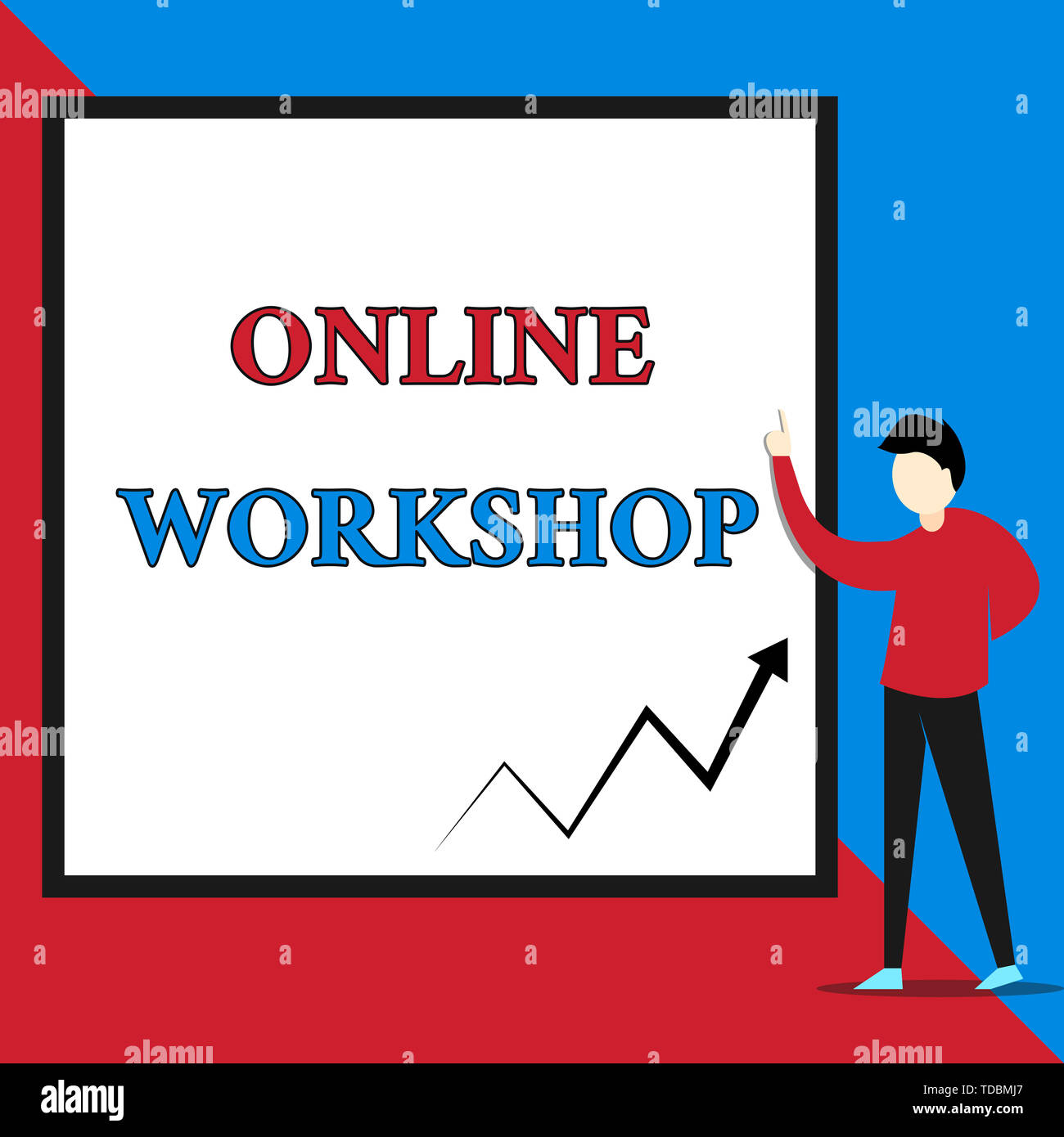 Text sign showing Online Workshop. Business photo text shows of goods ...