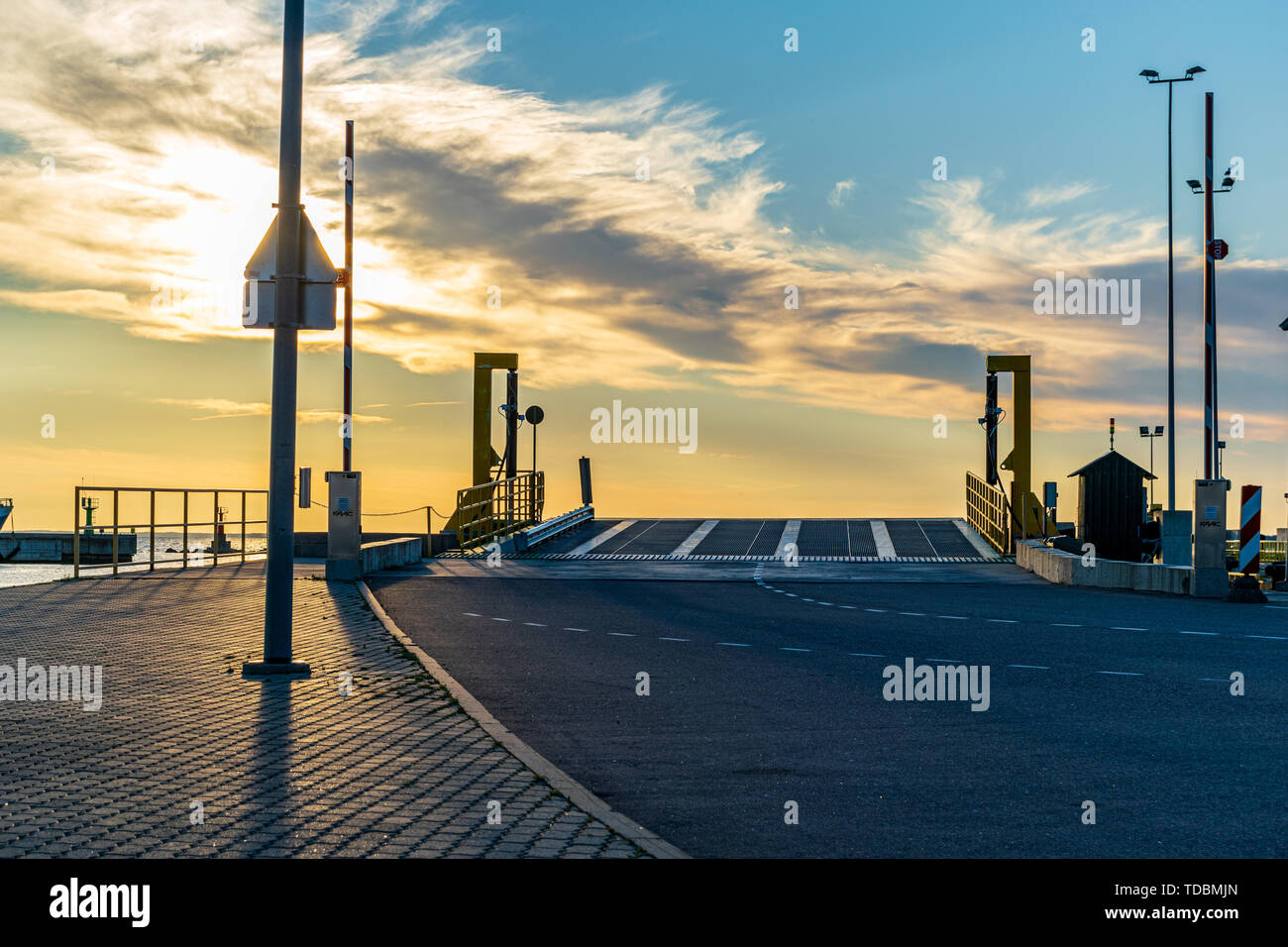 sea ferry mechanical details and antennas Stock Photo - Alamy