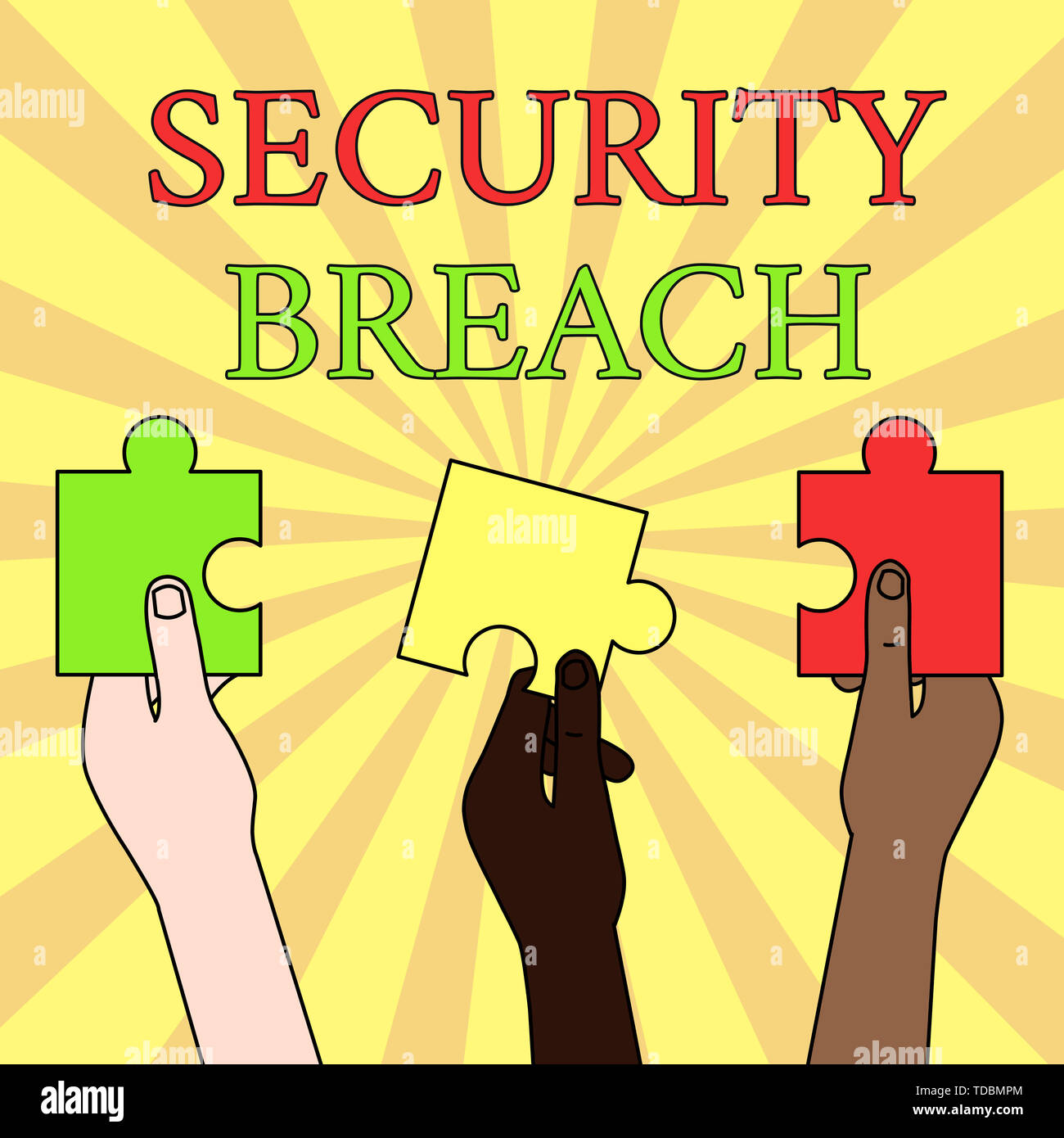 Writing note showing Security Breach. Business concept for incident ...