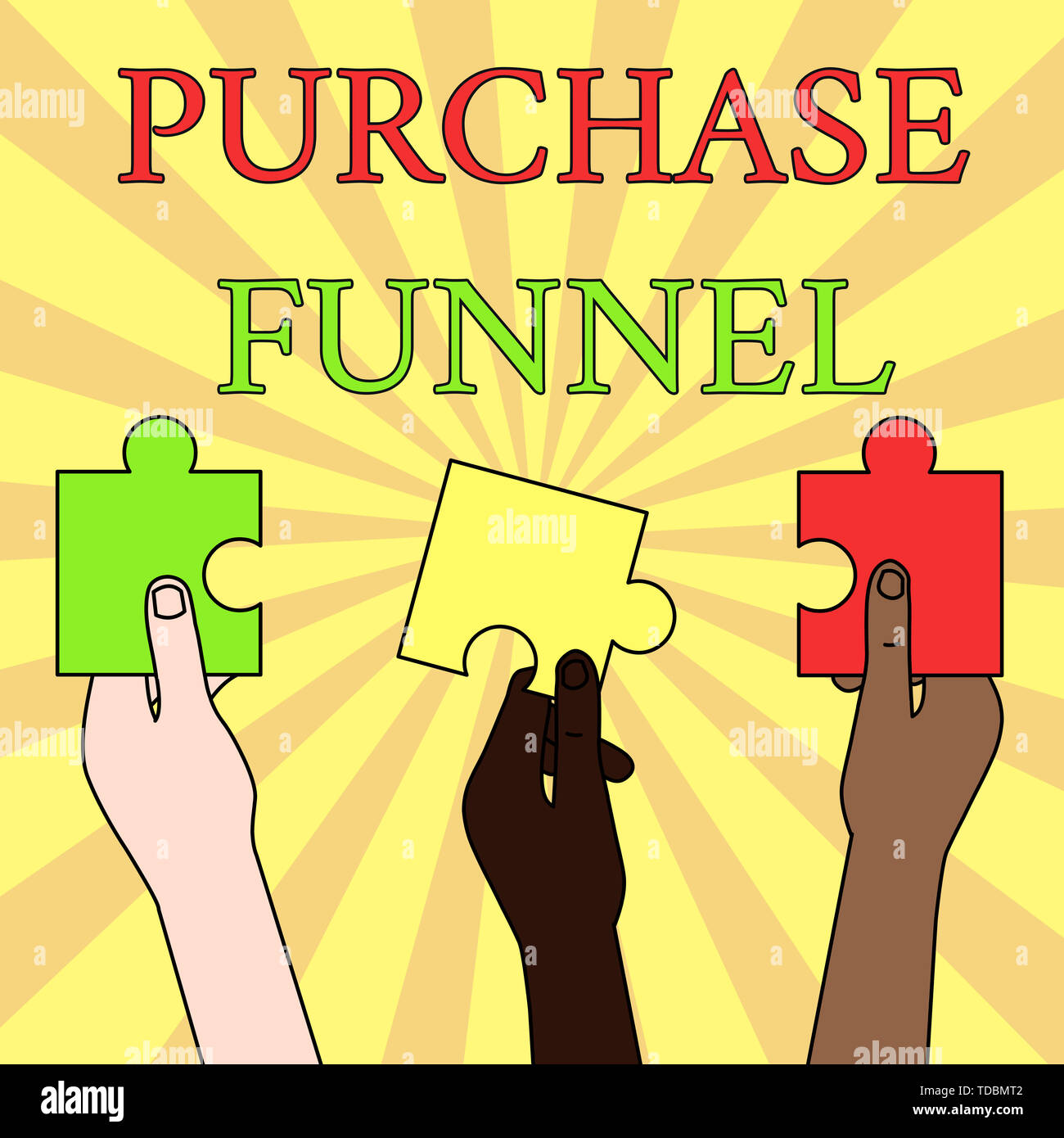 Writing note showing Purchase Funnel. Business concept for consumer ...