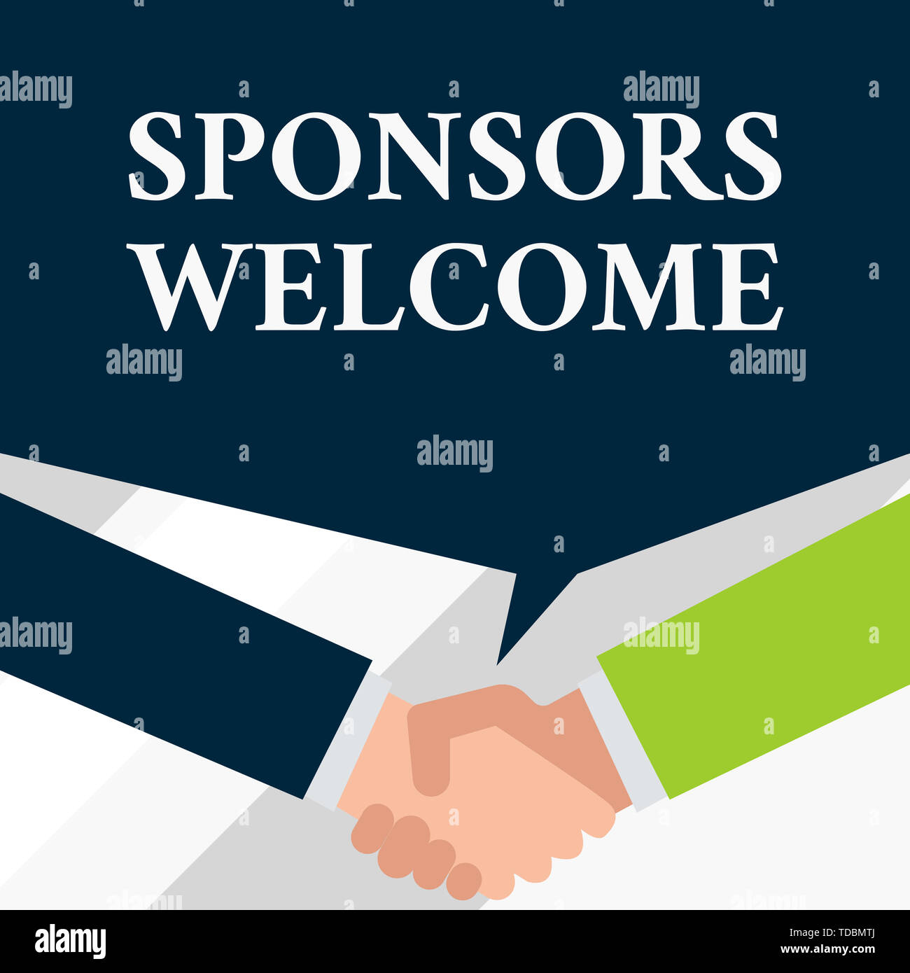 Conceptual hand writing showing Sponsors Welcome. Concept meaning ...