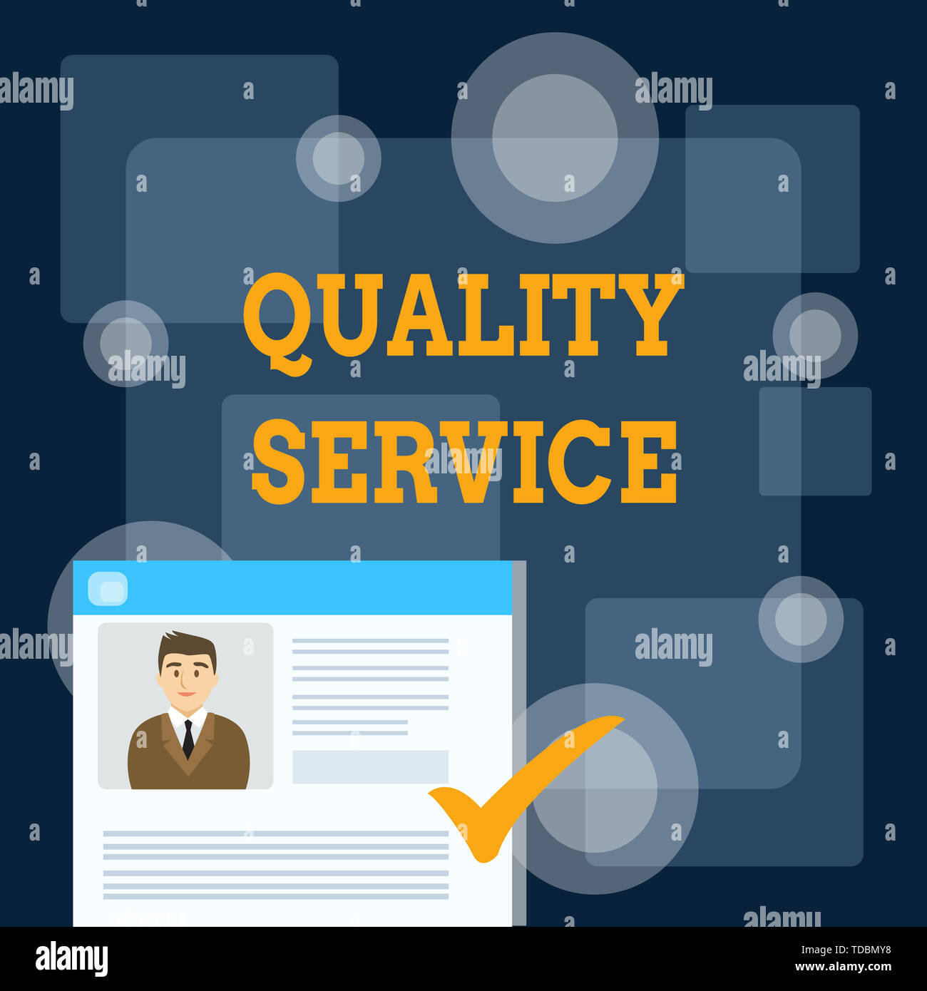 Writing note showing Quality Service. Business concept for how well ...