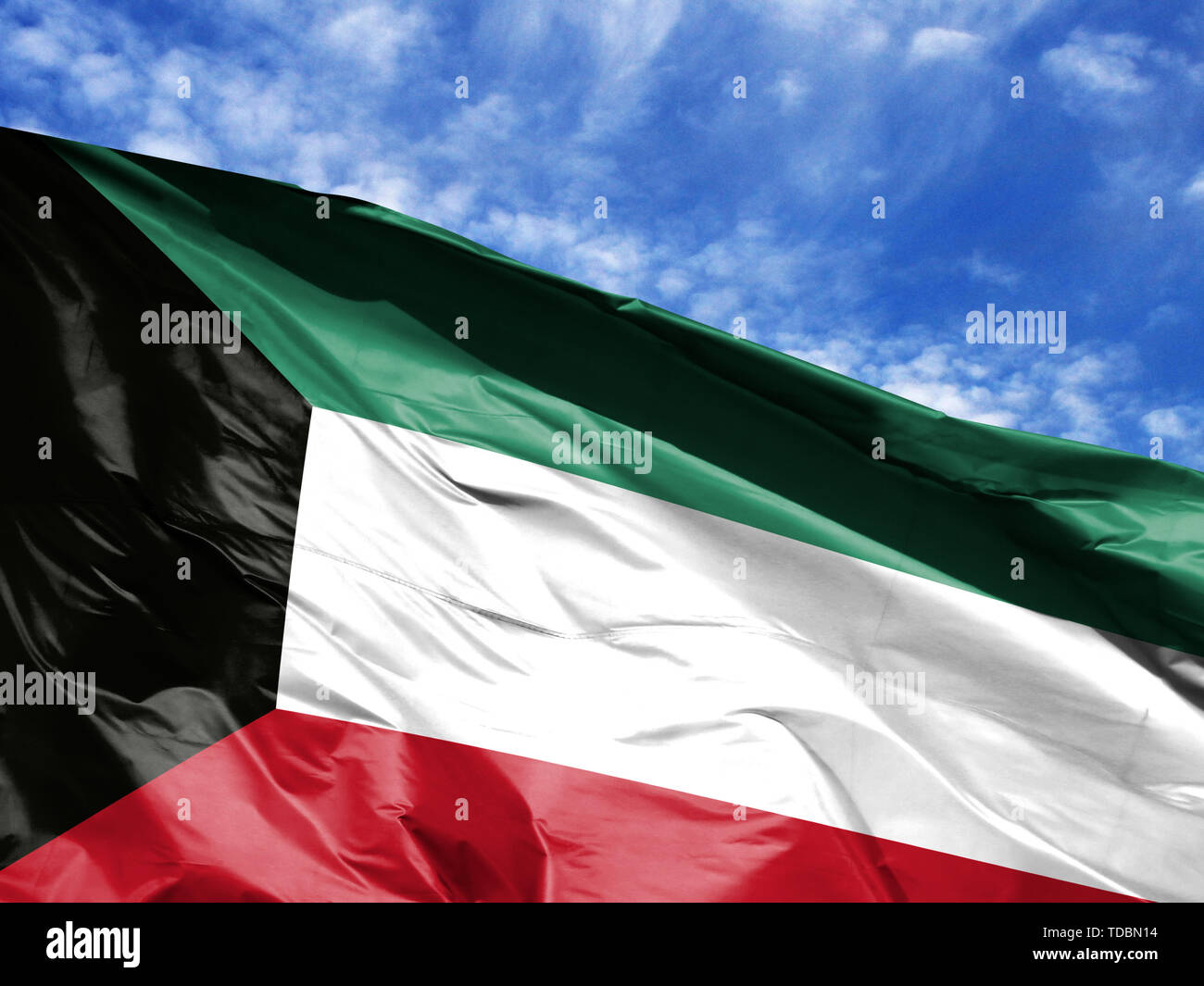 Kuwait waving flag hi-res stock photography and images - Alamy