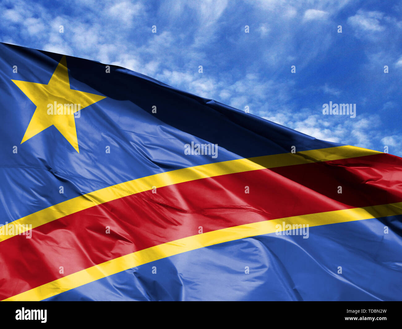 Waving flag of congo hi-res stock photography and images - Alamy