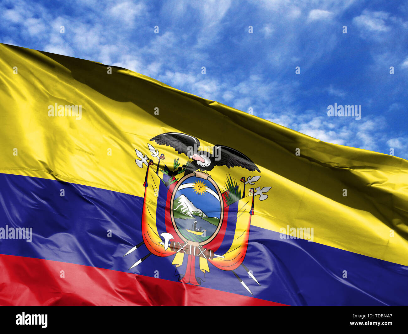 Flag ecuador waving wind hi-res stock photography and images - Alamy