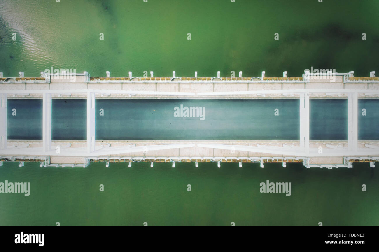 cross river bridge Stock Photo - Alamy