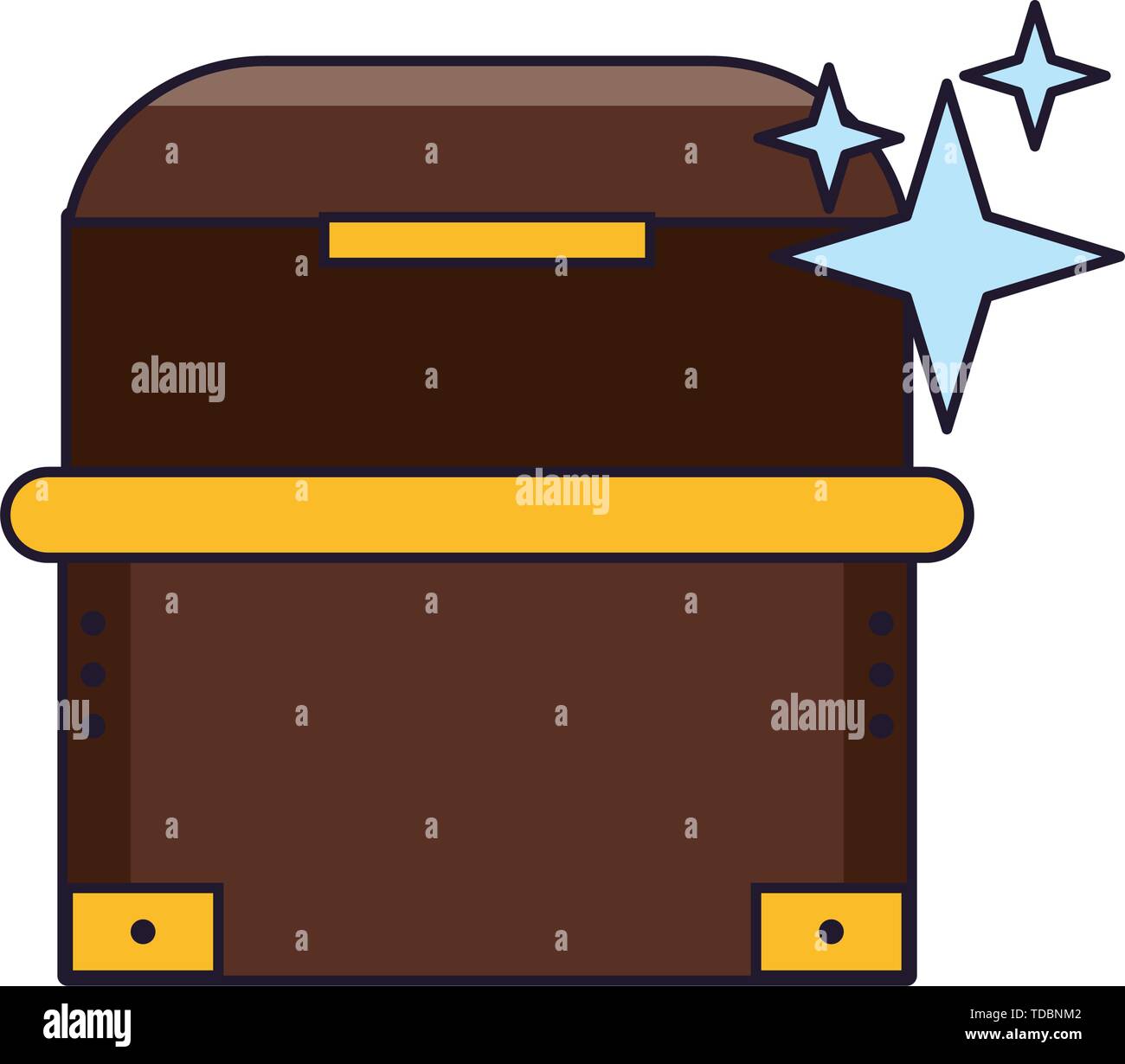 Videogame wooden chest cartoon isolated Stock Vector Image & Art - Alamy