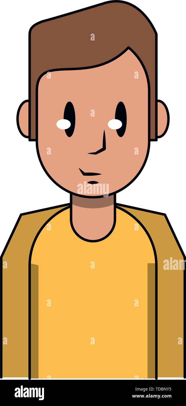 Young man smiling profile cartoon Stock Vector Image & Art - Alamy