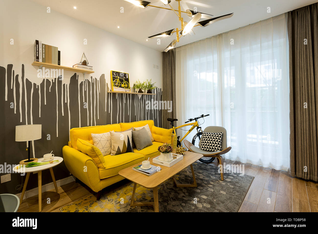 Interior design sample room contact V letter: Cheng730 Stock Photo - Alamy
