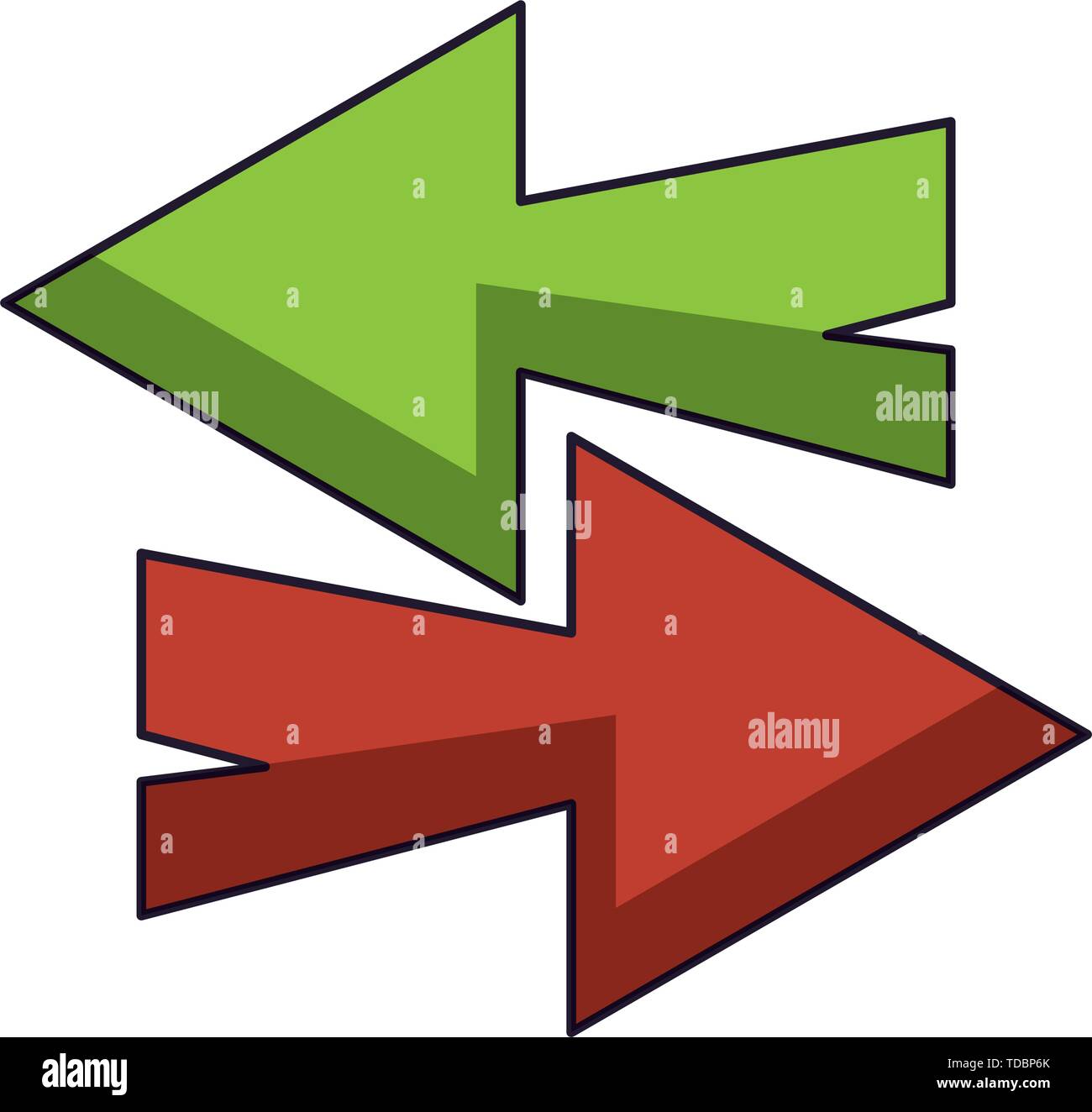 Right and left arrows symbol isolated Stock Vector Image & Art - Alamy