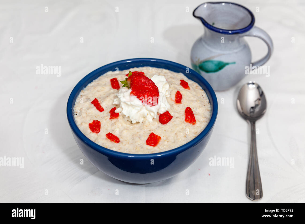 Plain porridge on breakfast table hi-res stock photography and images ...