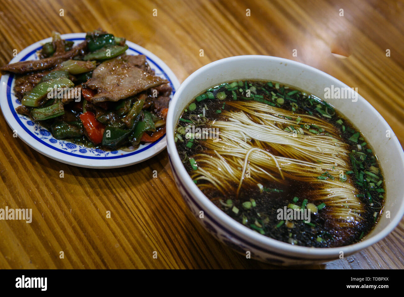 Ozao noodles pig liver noodles Stock Photo - Alamy