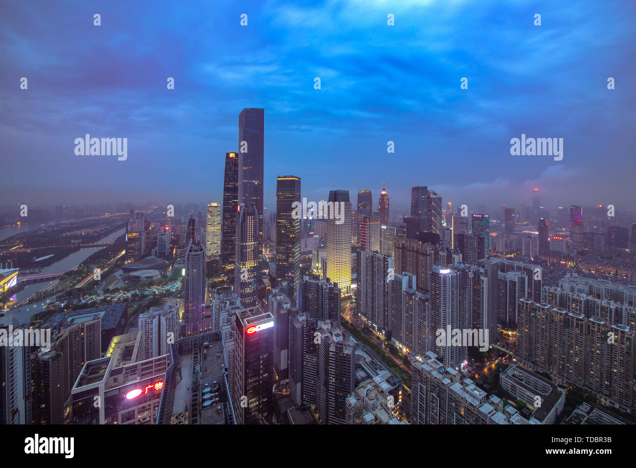 CBD Night View of Pearl River New City, Guangzhou Stock Photo - Alamy