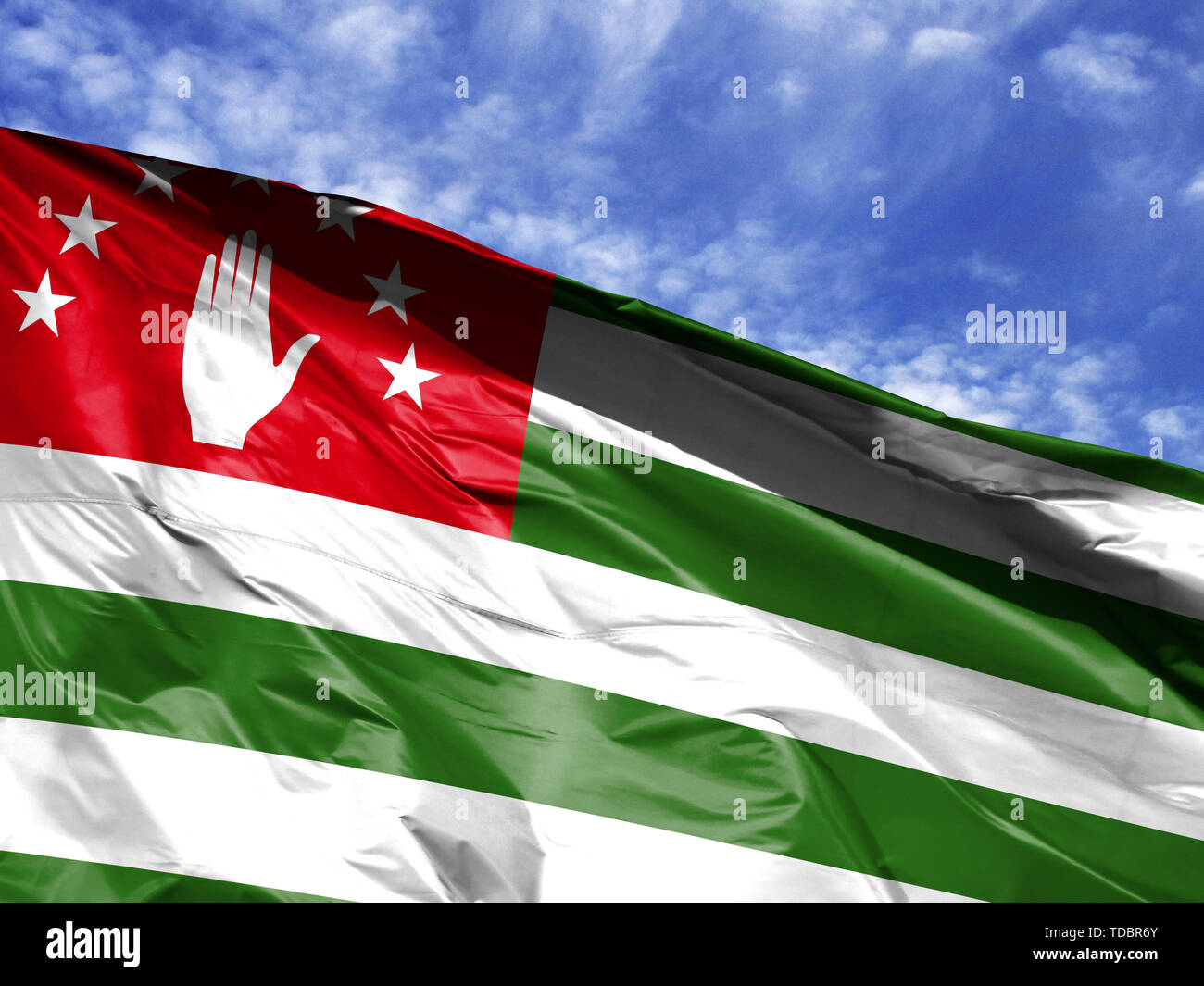 Abkhazia waving flag hi-res stock photography and images - Alamy