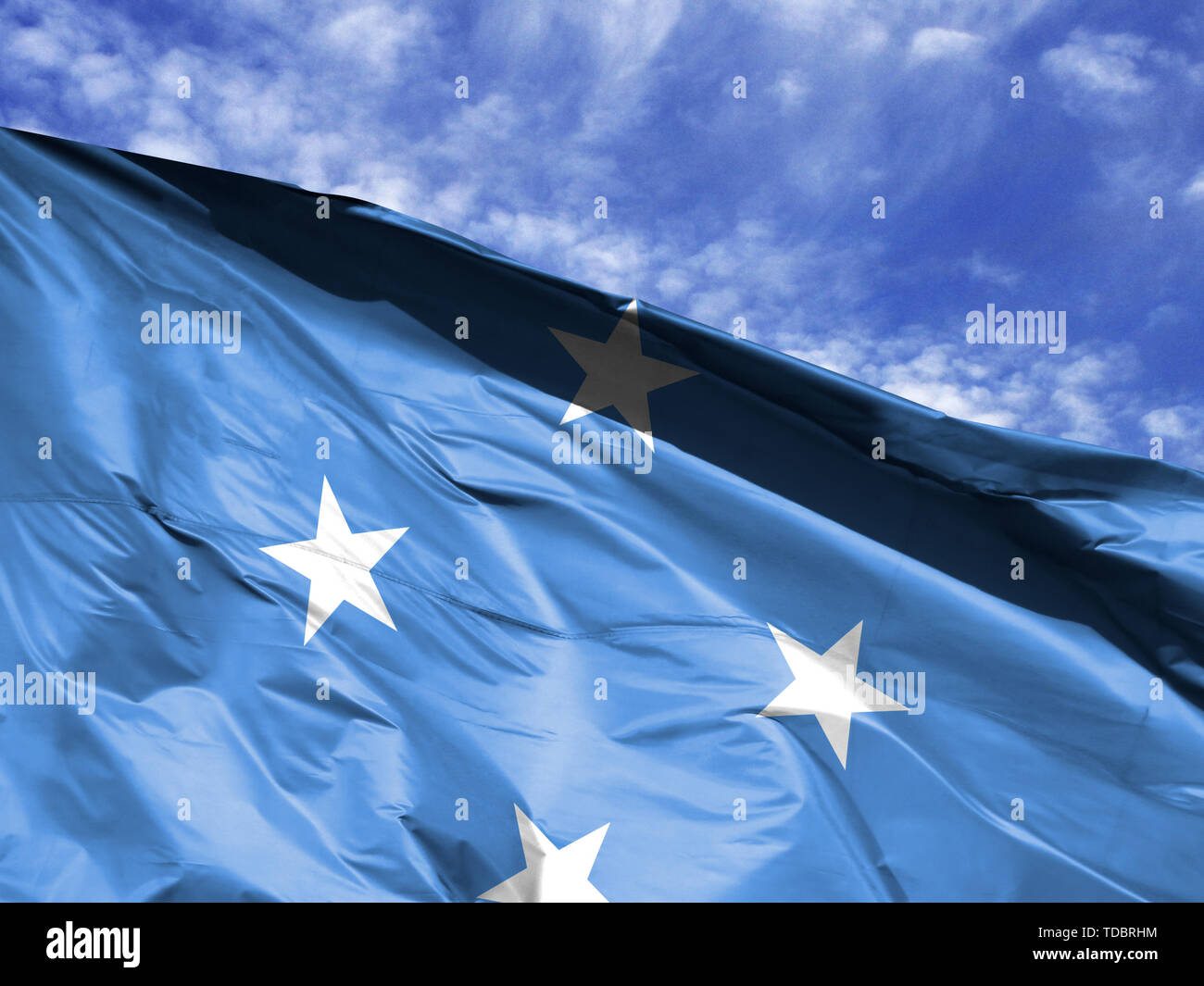 Waving flag of micronesia hi-res stock photography and images - Alamy