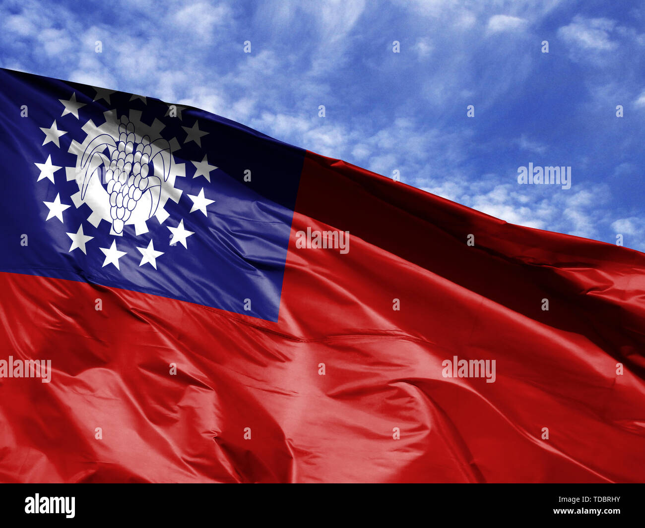 Burma fabric flag hi-res stock photography and images - Alamy