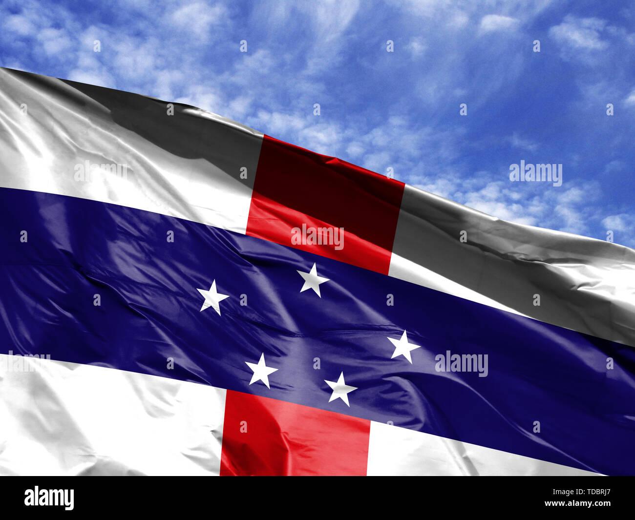 Flag netherlands waving wind against hi-res stock photography and ...